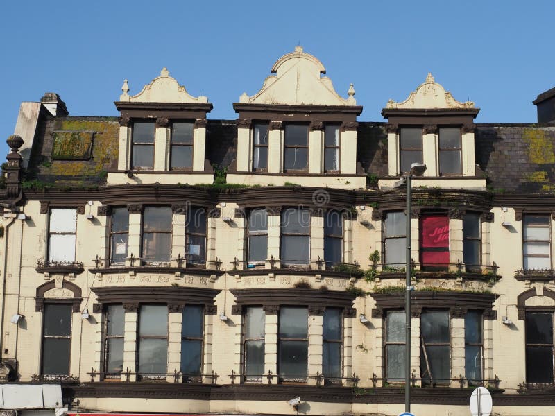 An Old Run Down Semi-derelict Building Stock Image - Image of brown ...