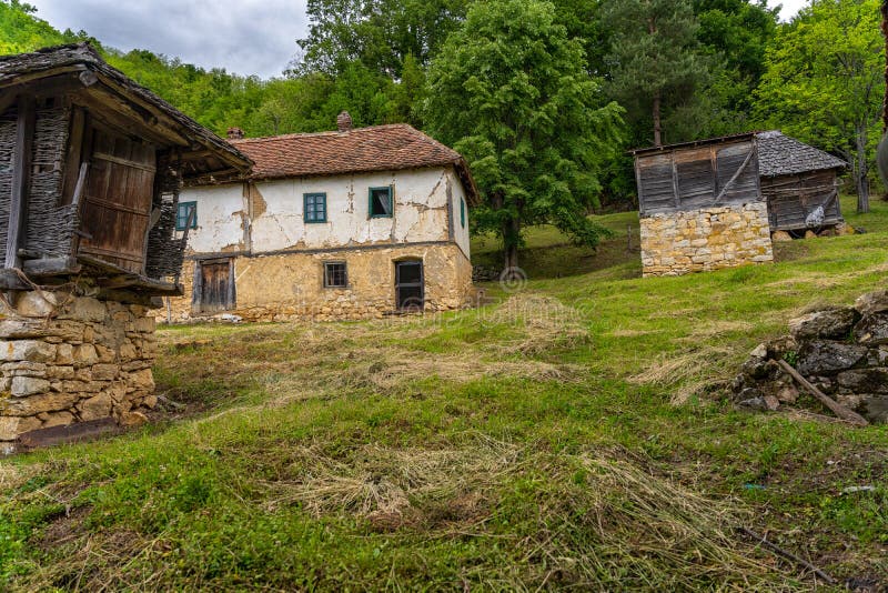 Old Rundown Houses and Surrounding Objects in the Countryside Stock ...