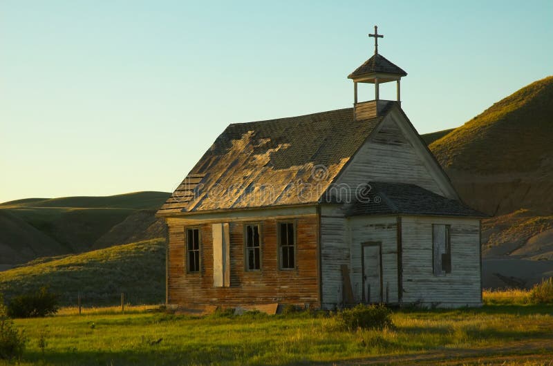Old Rural Church stock photo. Image of sunset, decay, american - 2193790