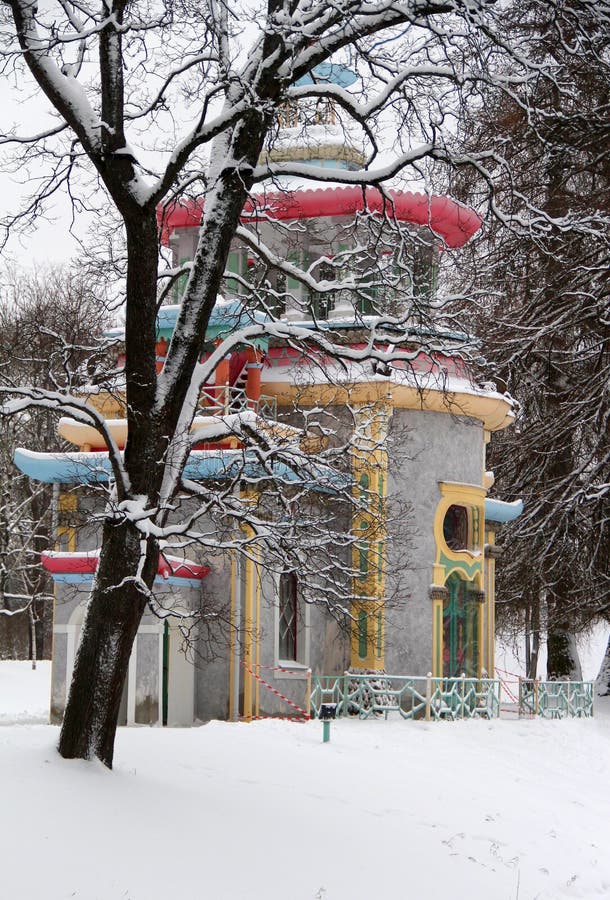 Building in snow five stock photo. Image of building - 135897778