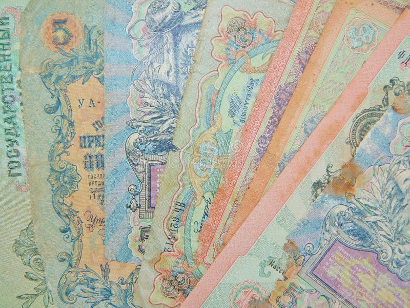 Old Russian banknote stock image. Image of currency, wealth - 84677715