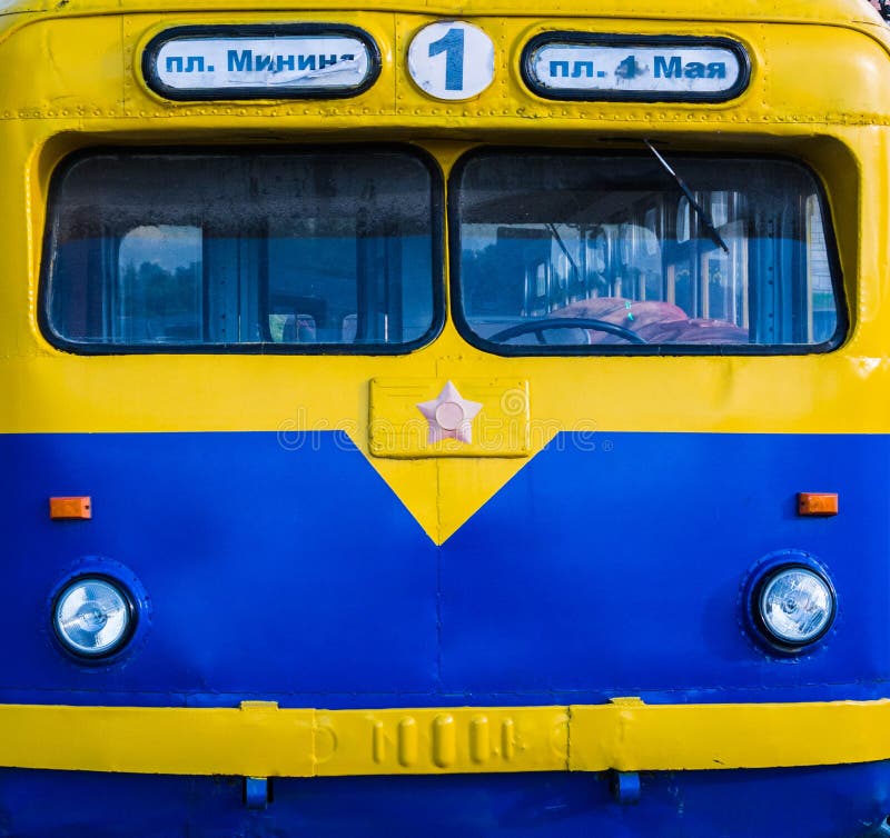 Old Russian bus editorial photo. Image of camping, driver - 94872891