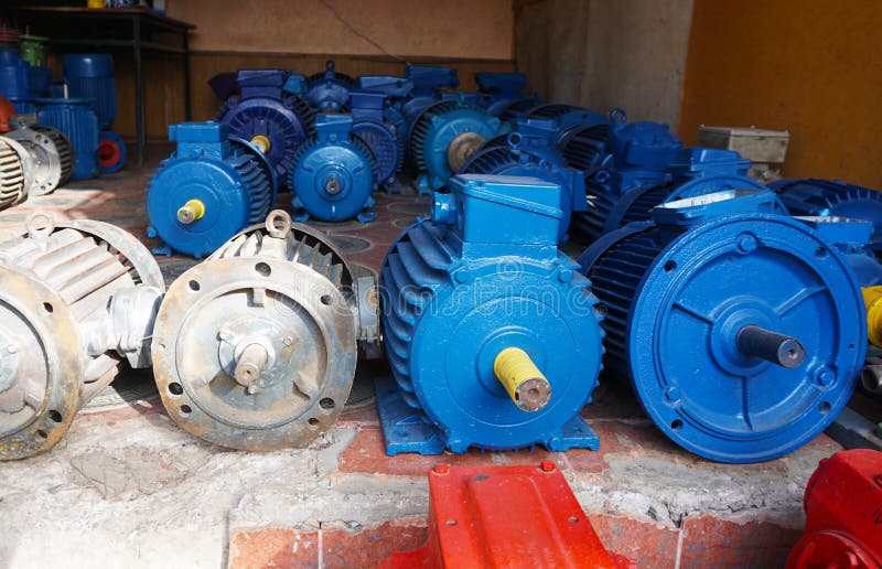 Old Russian Electric Motors Stock Photo - Image of manufacturing ...