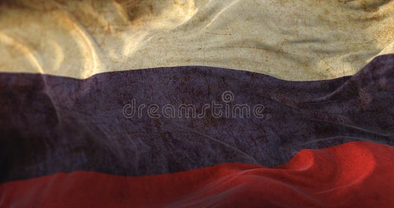 Old Russia Flag Waving at Wind Stock Illustration - Illustration of ...