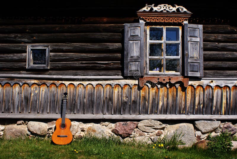 Old Russian house stock image. Image of russian, wooden - 15393923
