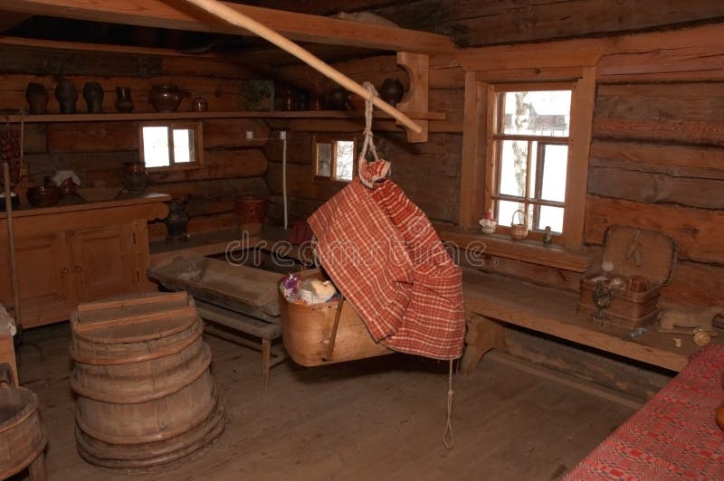Interior of the Museum Suvorov. Russian Traditional Kitchen with Stove ...