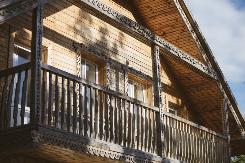 Old Russian house. stock photo. Image of carving, home - 96307124