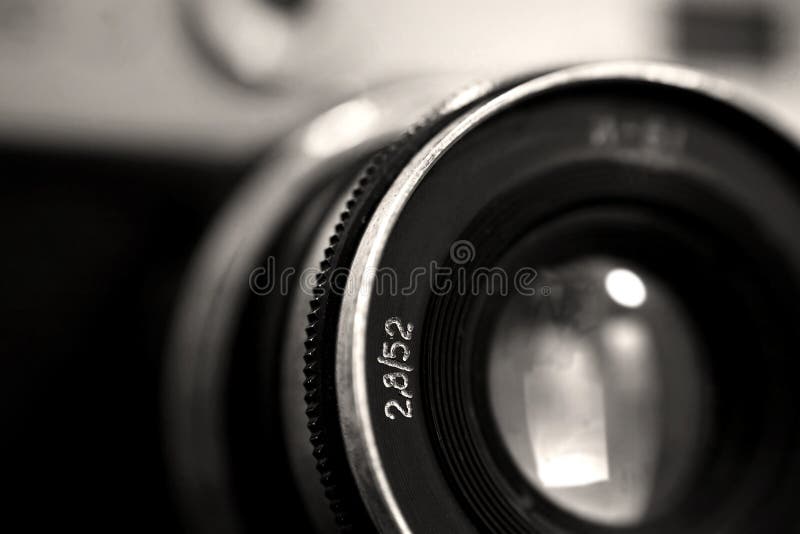 Old Russian Photo Camera Objective Close Up Stock Photo - Image of ...