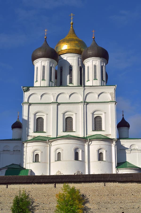 The Old Russian Pskov Kremlin Stock Photo - Image of temple, kremlin ...