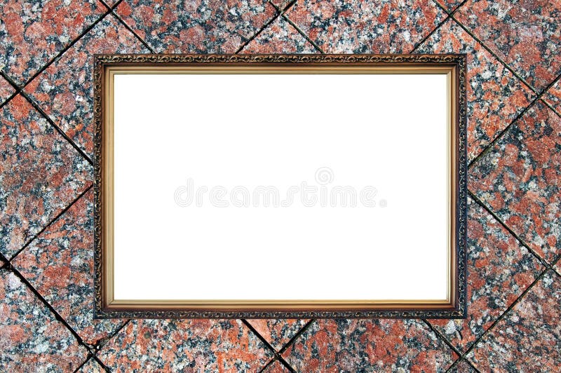 Old Russian Style Frame on Granite Background Stock Image - Image of ...
