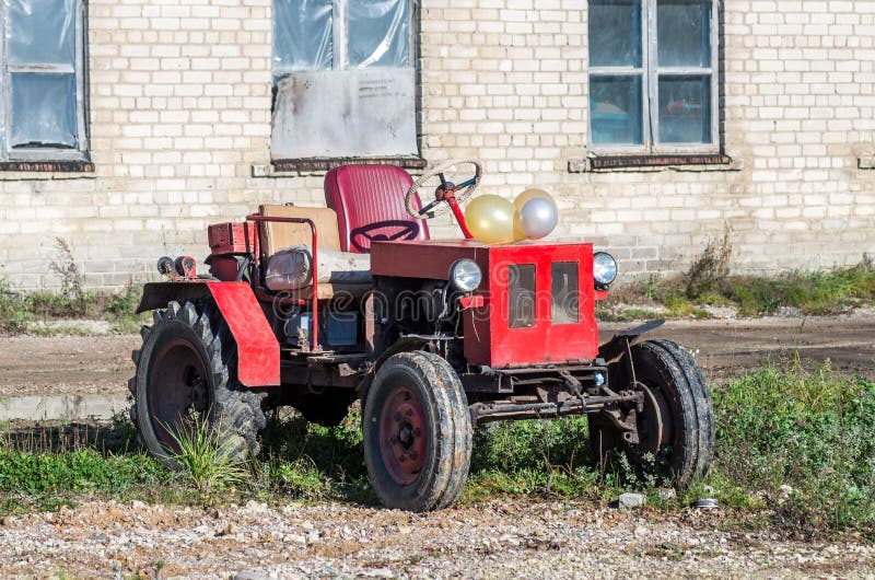 Old russian tractor stock image. Image of machine, russian - 45857745