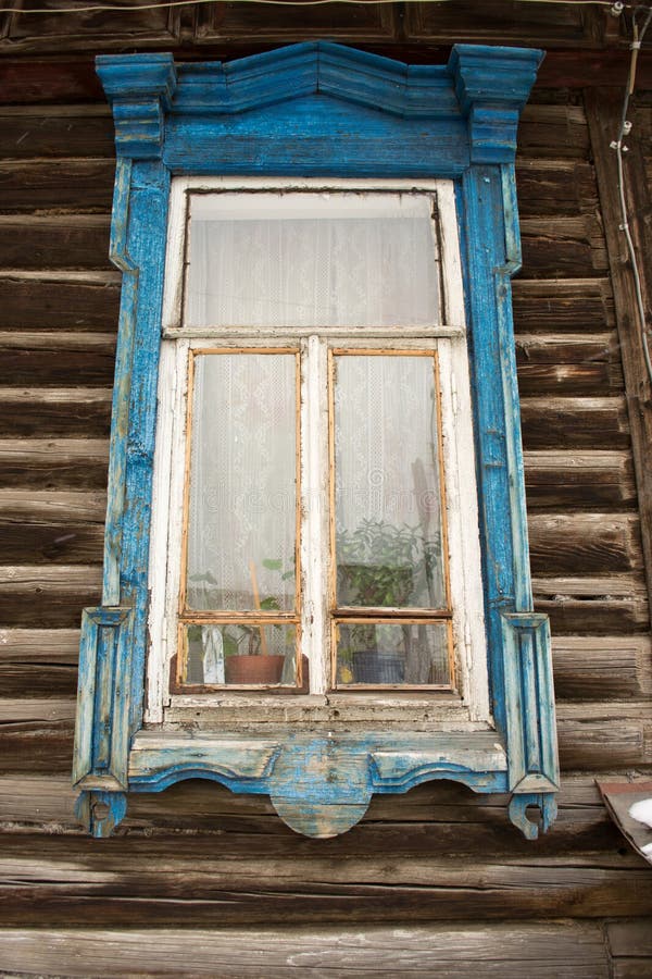 Old Russian Window Frame stock image. Image of painted - 50370019