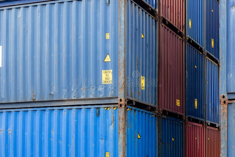 Old Rusty Metal Container Port Wall Stock Photos - Free & Royalty-Free ...