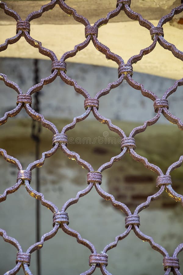 Metal window grating stock image. Image of brown, grate - 229826563