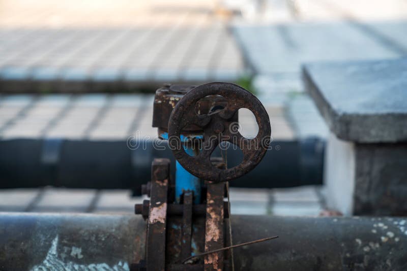 Old Rust-covered Valve in Close-up Stock Photo - Image of power ...