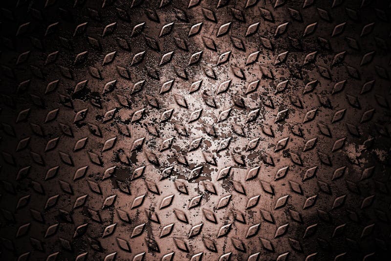 Old and Rust Diamond Plate. Metal Background and Texture Stock ...