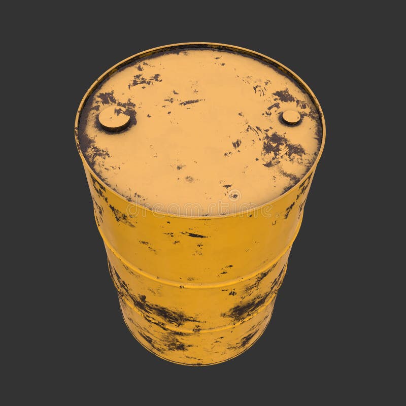 Old rust metal barrel stock illustration. Illustration of background ...