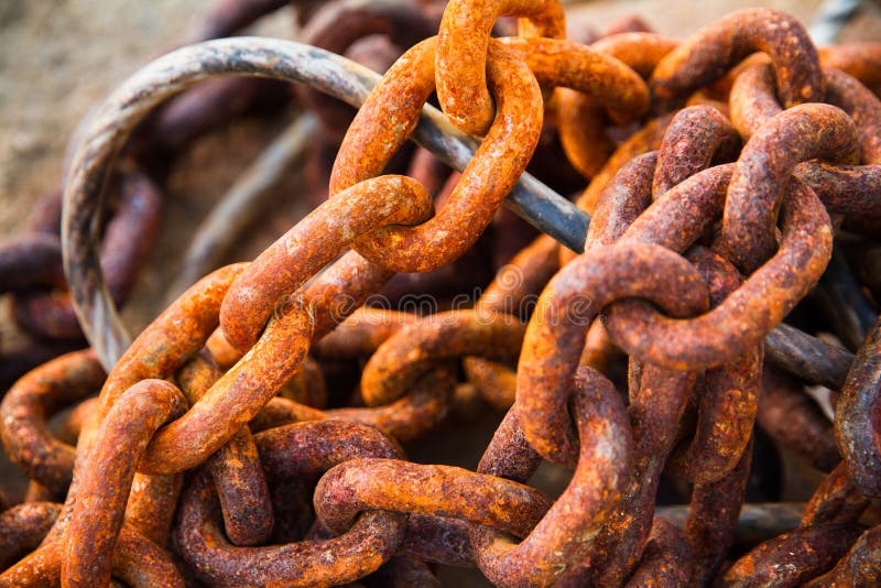 Old Rust Metal Chain Heap Texture Industrial. Stock Photo - Image of ...