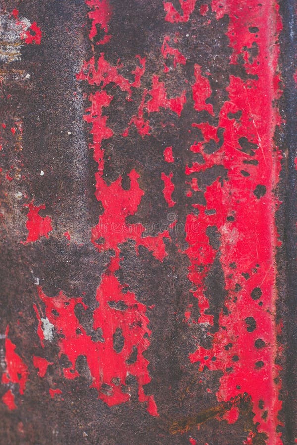 Old Rust on Metal with Red Paint in Vintage Style Stock Image - Image ...