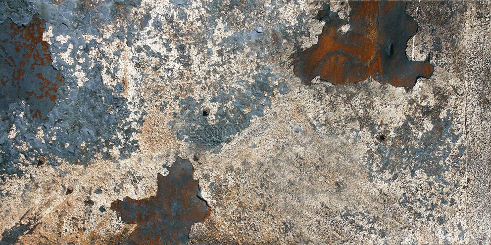 Old Rust Paint Iron Wall with Blue and Red Texture Stock Image - Image ...