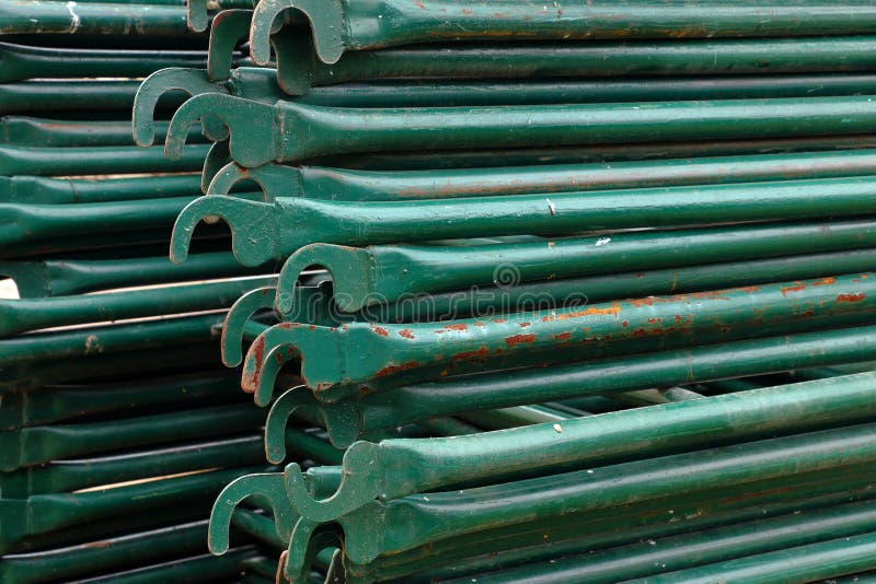 Old Rust Pile of Scaffolding Stock Photo - Image of industrial, safety ...