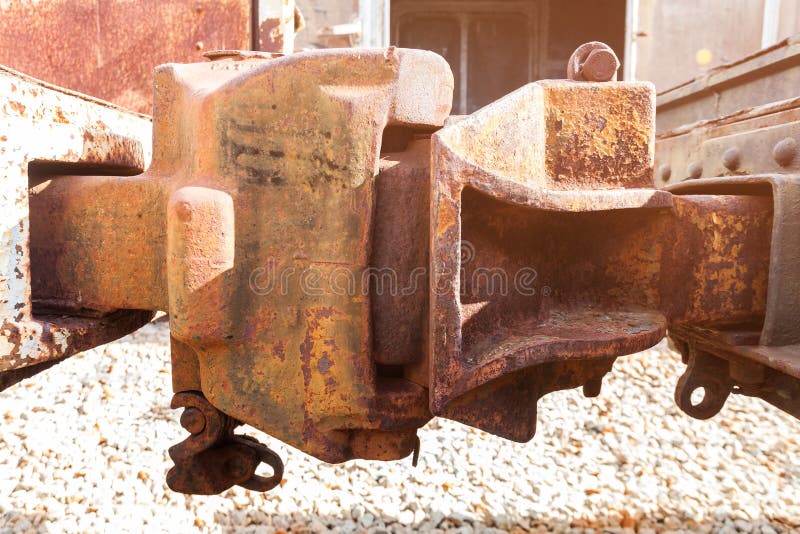 Old rust Rail joints stock photo. Image of industrial - 100195998