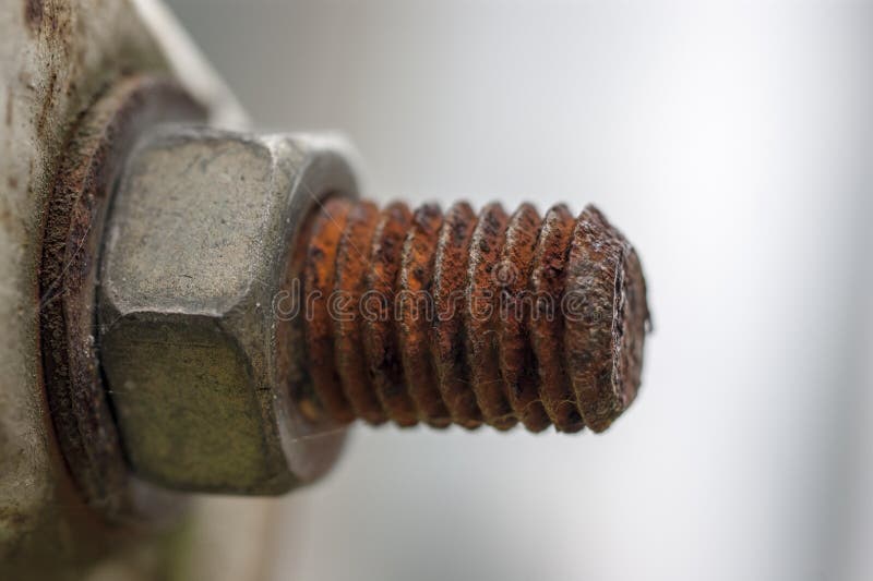 Old rust with nut stock photo. Image of steel, vintage - 35872542