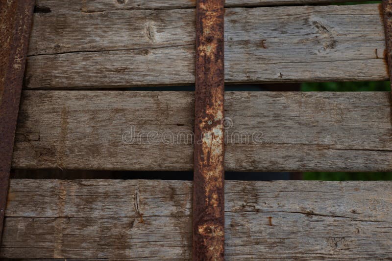 Old Rust Steel Panel on Wooden Pole Stock Image - Image of tree, house ...
