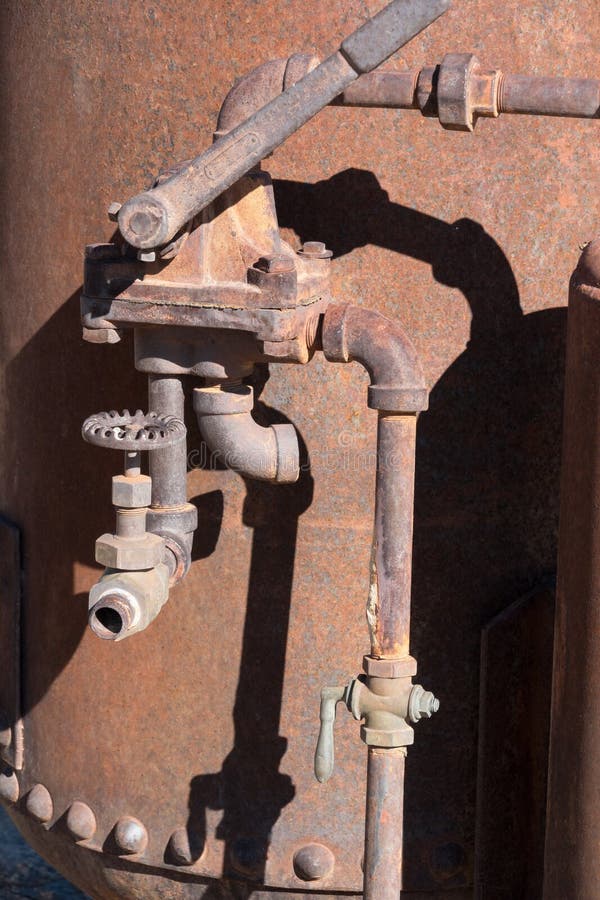 Old Rusted Boiler and Hardware Stock Photo - Image of industry ...