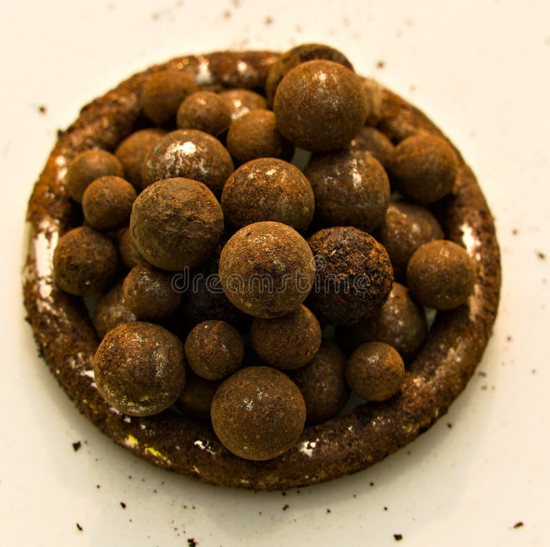 Old Rusted Brown Colored Iron Pieces and Dust Stock Photo - Image of ...