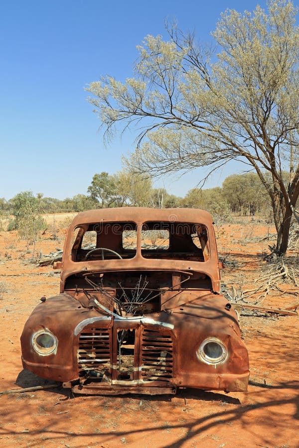 Old Rusted Car in the Australian Outback Stock Image - Image of aged ...
