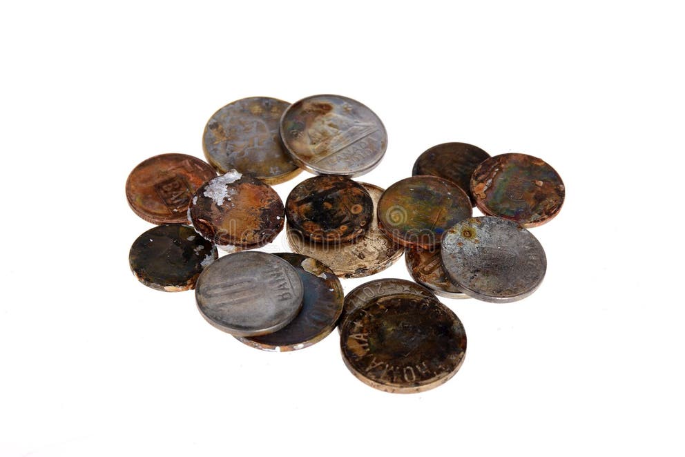 Old Rusted Coins in a Stack Stock Image - Image of coins, rust: 104524105
