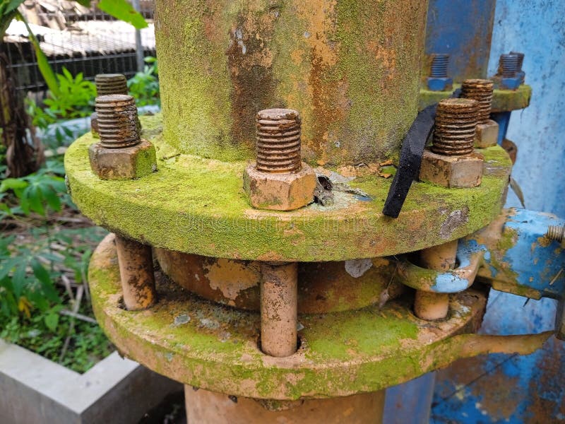 An Old Rusted Iron Pipe in a Warehouse Stock Photo - Image of carving ...