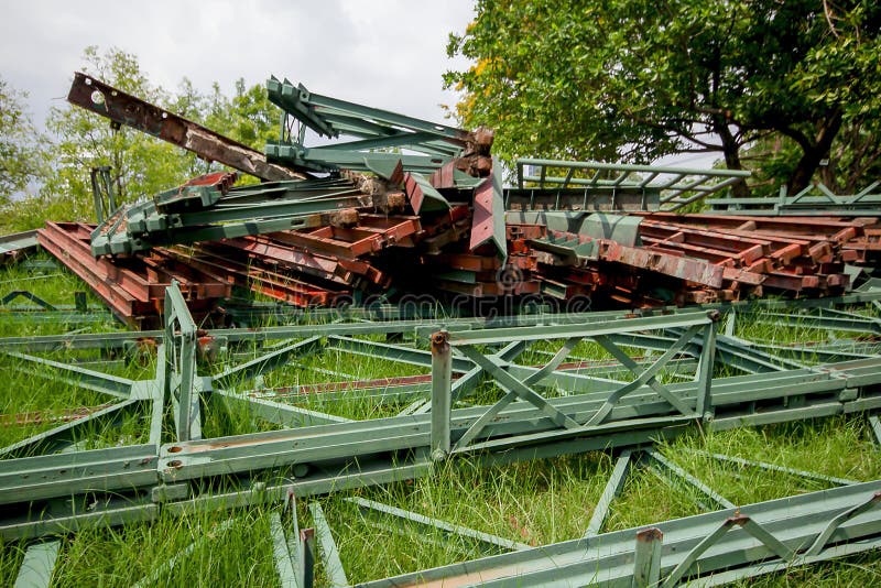The old rusted iron scrap. stock photo. Image of material - 119051056