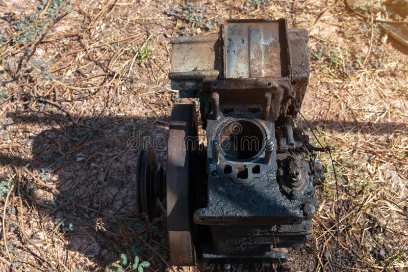 Old rusted machine stock image. Image of industry, equipment - 236055993