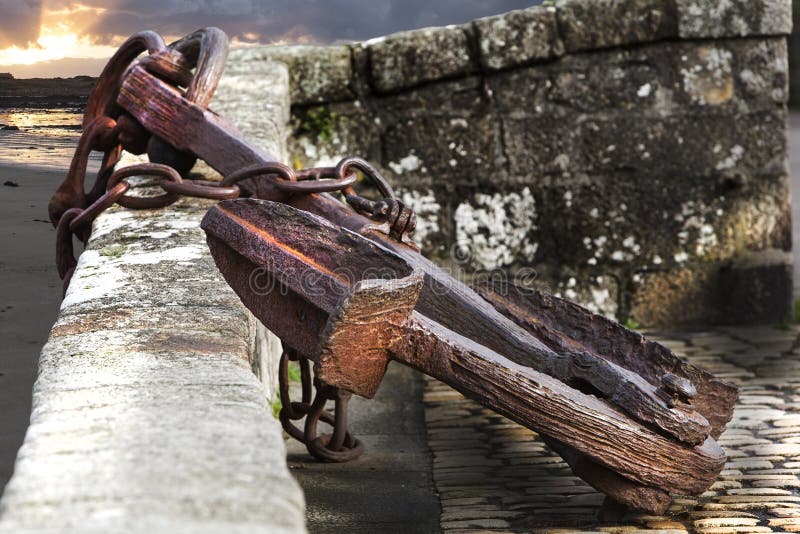 Old Medieval Anchor stock photo. Image of iron, medieval - 3360940