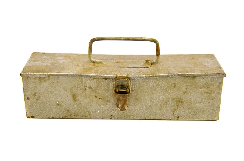 Old and Rusted Metal Box for Carpenter Tools Stock Photo - Image of ...
