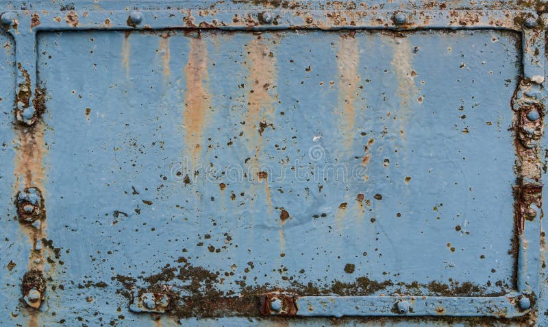 Old Rusted Metal Plate with Rivets Stock Photo - Image of oxidation ...