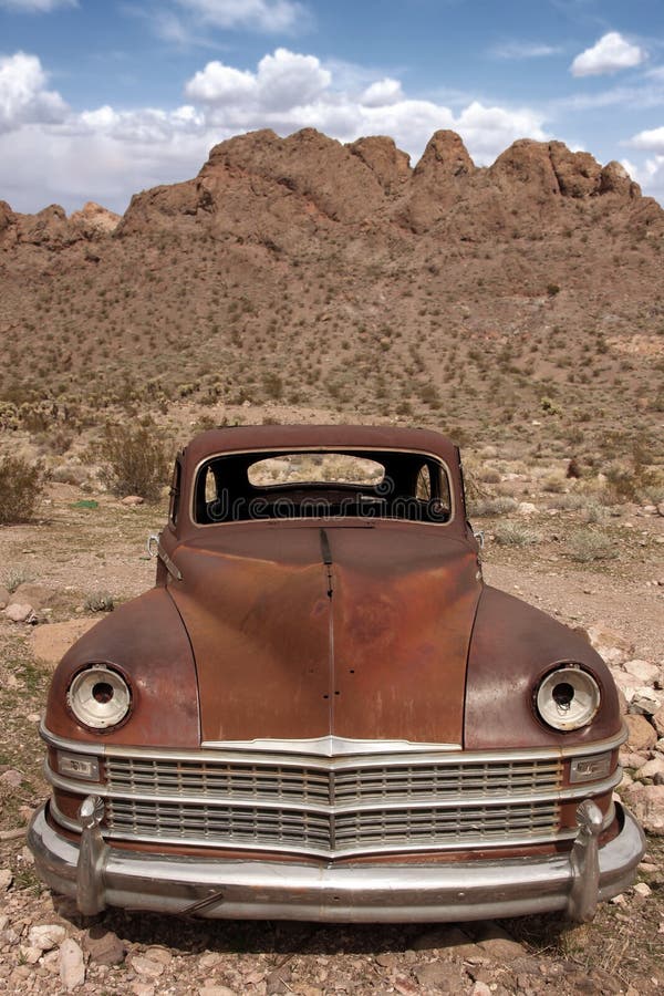 Old Rusted Out Car in the Desert Stock Image - Image of classic ...