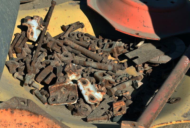 Rusted pieces of iron stock image. Image of unpainted - 14287069