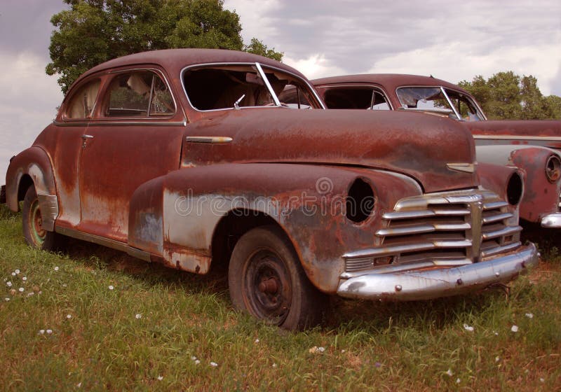 Old Rusted Sedan stock photo. Image of cloudy, antique - 221228