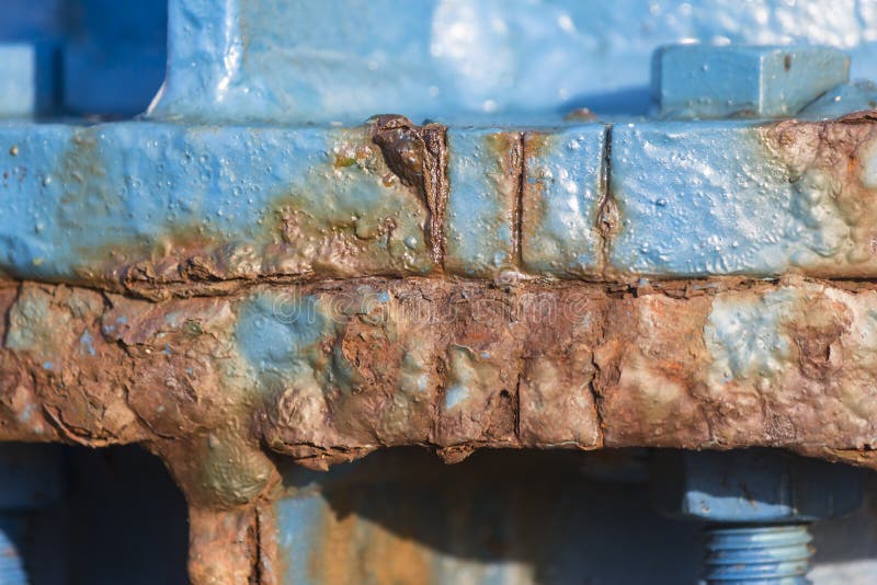 Rust Damage Steel Structure Stock Photo - Image of decoration, pipeline ...