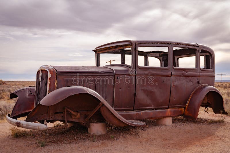 The Old Rusted Studebaker Landmark Car that Marks the Start of the ...