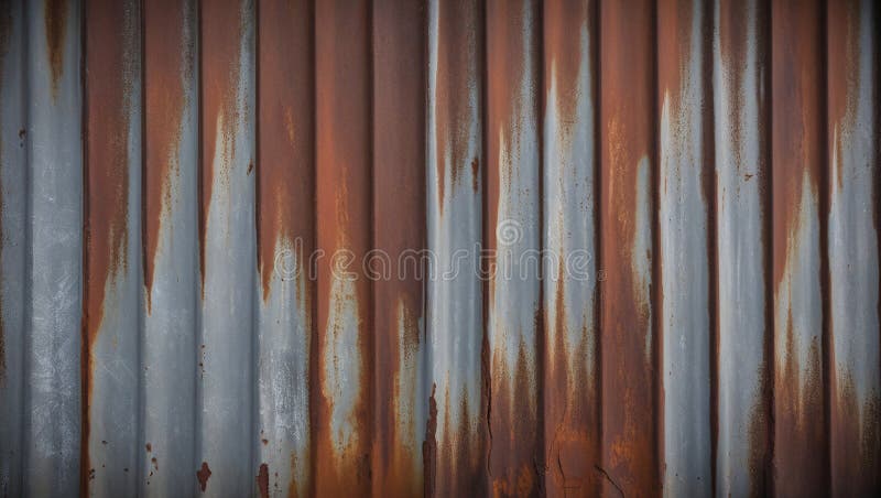 Old Rusted Textured Corrugated Sheet Background, Old Zinc Wall Texture ...