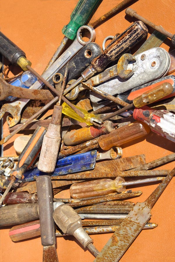 Old rusted tools stock image. Image of screwdriver, color - 5538171