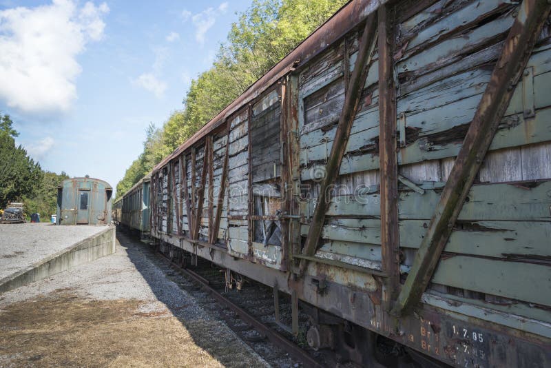 Old Rusted Train at Trainstation Hombourg Stock Image - Image of ...