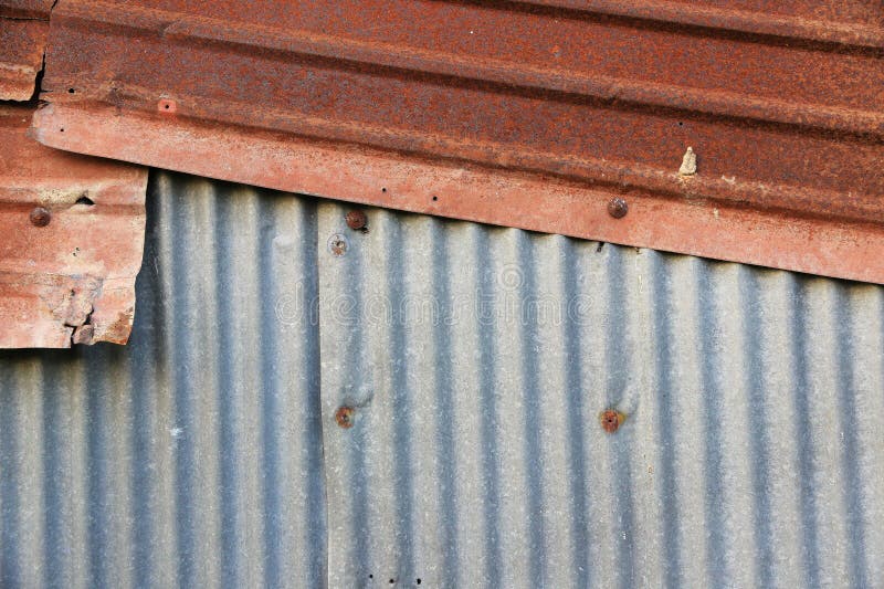 Old Rusted Zinc Wall Background Texture Stock Image - Image of detail ...