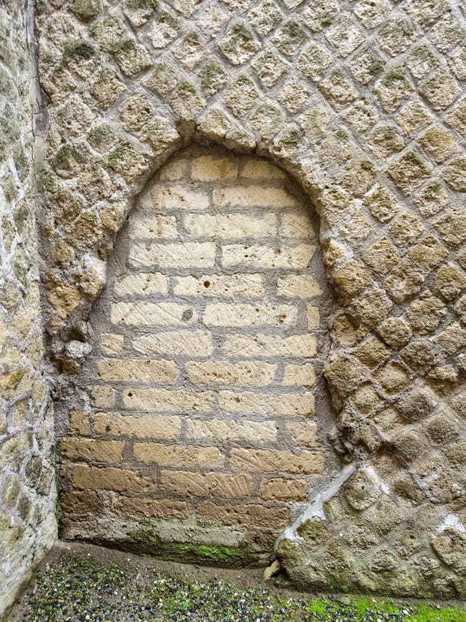 Old Rustic Brick Wall with Broken Plaster in a House in the Ruins of ...