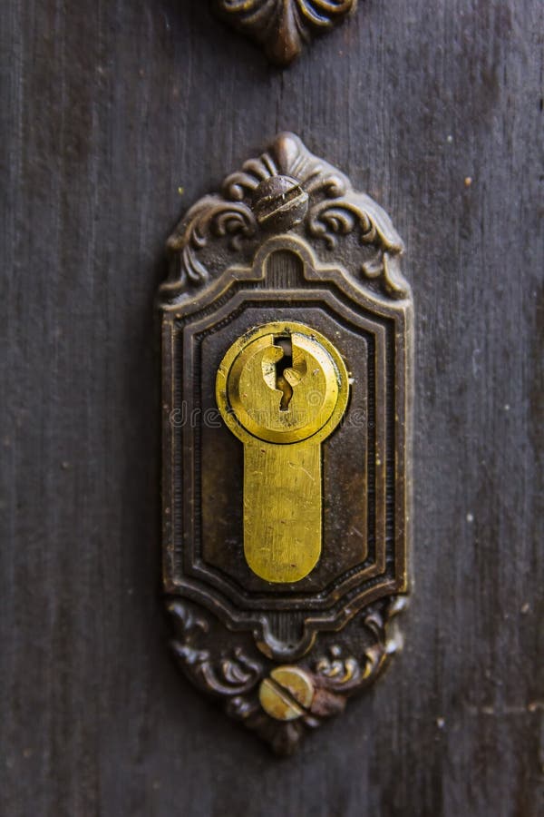 Old rustic door lock stock image. Image of wood, aged - 75349687