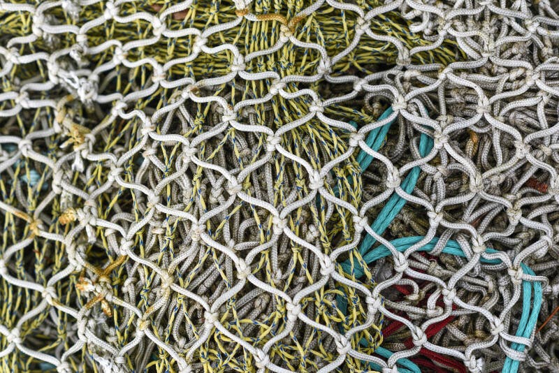 Old Rustic Fishing Nets, Fishing Nets Texture Stock Image - Image of ...